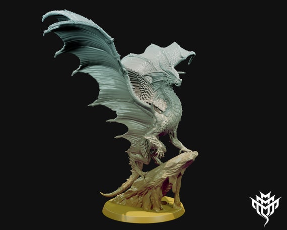 Gold Dragon Miniature for D&D Pathfinder Rpgs and Painting - Etsy