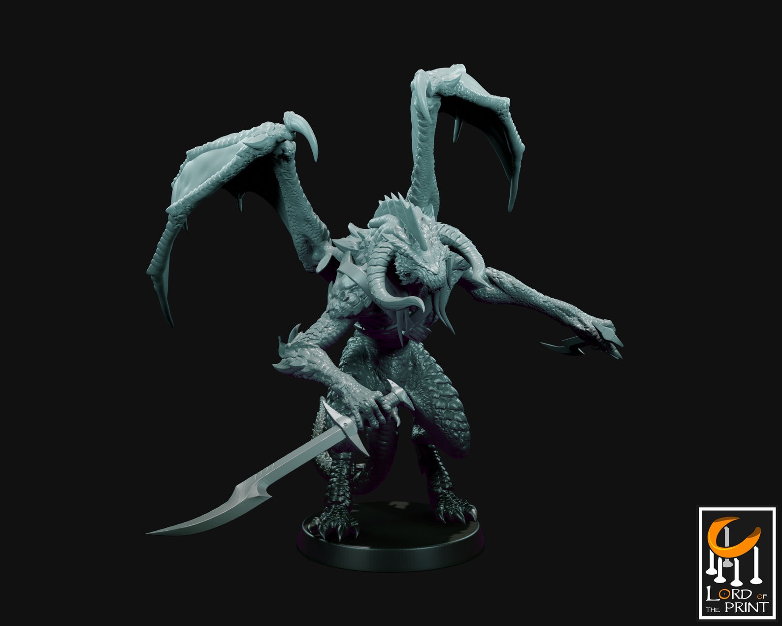 Black Abishai Miniature for D&D Pathfinder RPGs and | Etsy