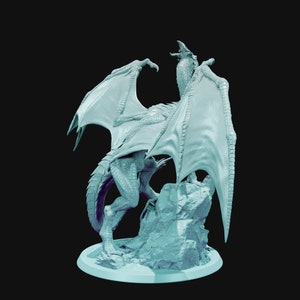 Young White Dragon Miniature for D&D, Pathfinder, Rpgs and Painting ...