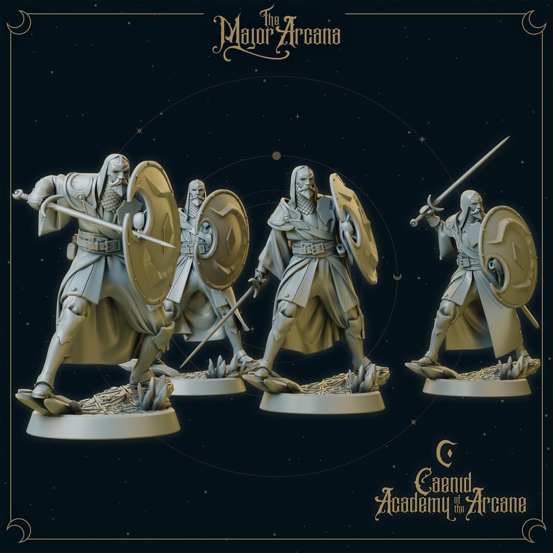The Guards 4 Poses the Major Arcana Knight, Fighter, City Watch for D&D ...