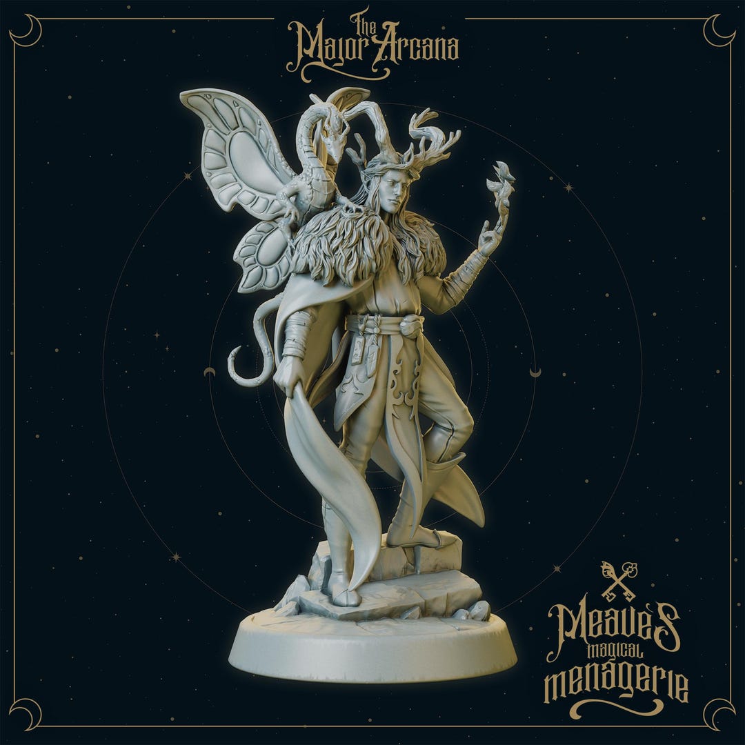 The Autumn King Elven Mage of the Seasons 3d-printed Miniature for D&D ...