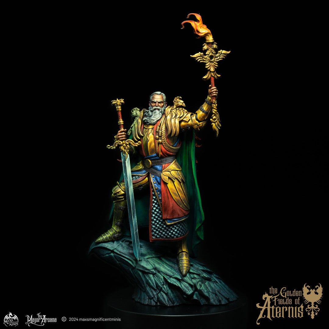 Lysandor VI, Emperor of Pyra Human Paladin 3D Printed Miniature for D&D ...