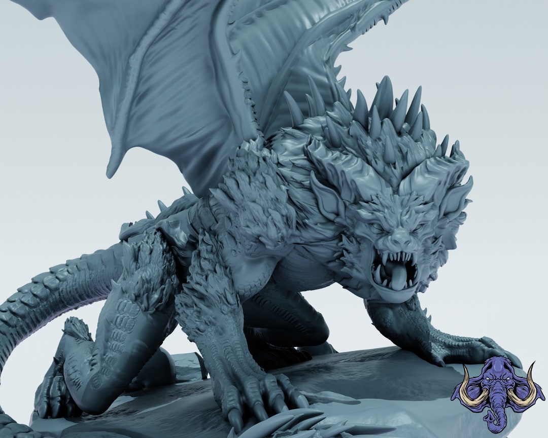 Manticore 2 Poses Mammoth Factory D&D, Pathfinder, Age of Sigmar - Etsy