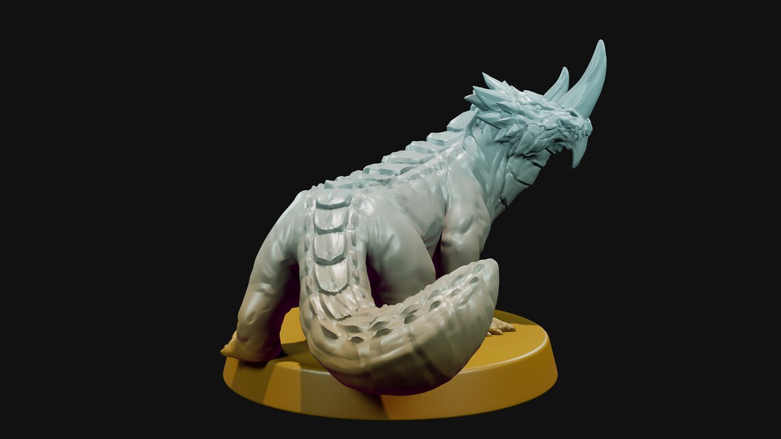 Drake Miniature for D&D Pathfinder RPG and Painting | Etsy