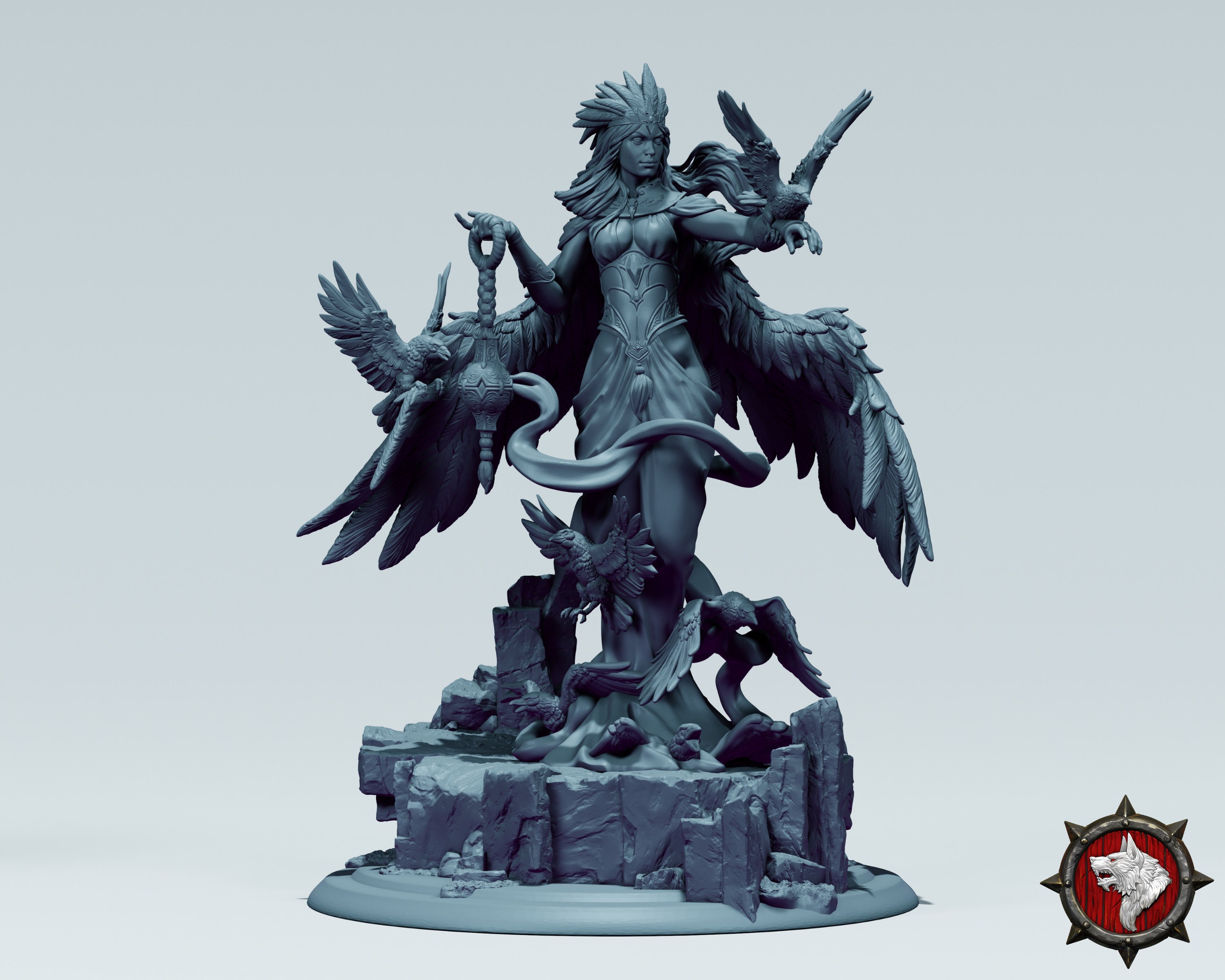 Ravenqueen White Werewolf Tavern Elf Wizard Warlock NPC - Etsy