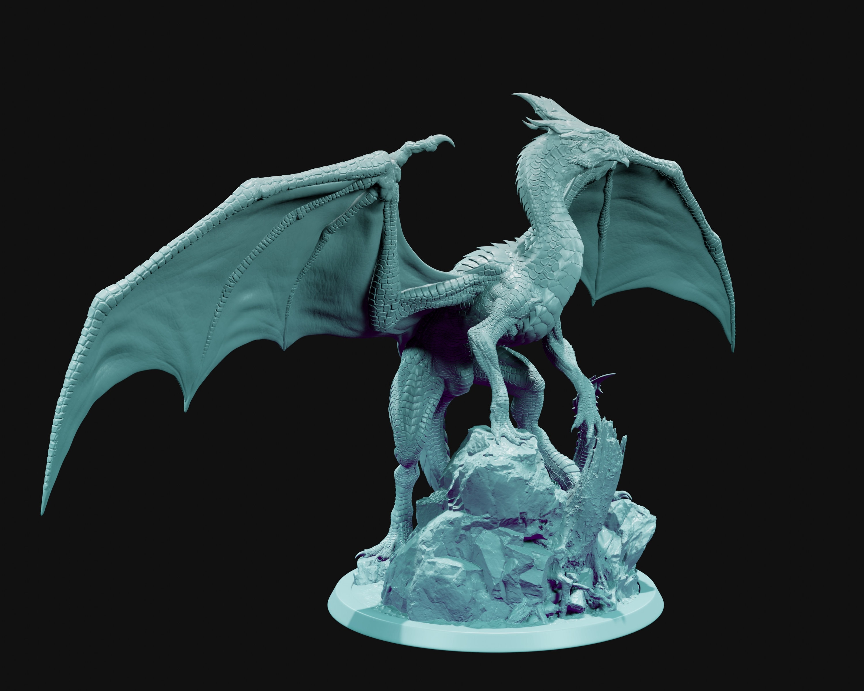 Young White Dragon Miniature for D&D Pathfinder RPGs and | Etsy