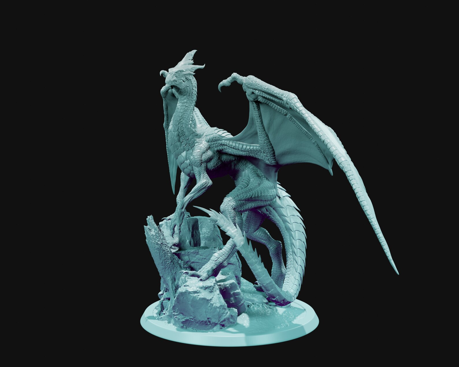 Young White Dragon Miniature for D&D Pathfinder Rpgs and - Etsy