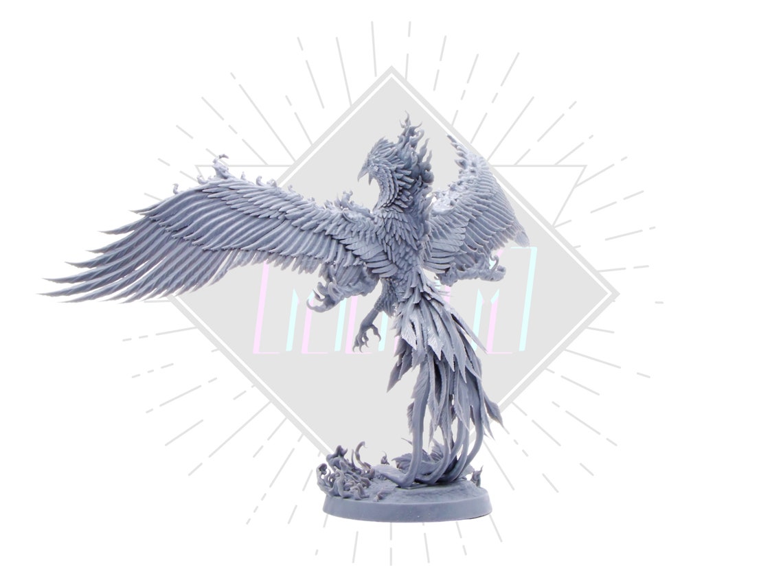 Phoenix Miniature for D&D Pathfinder RPGs and Painting | Etsy