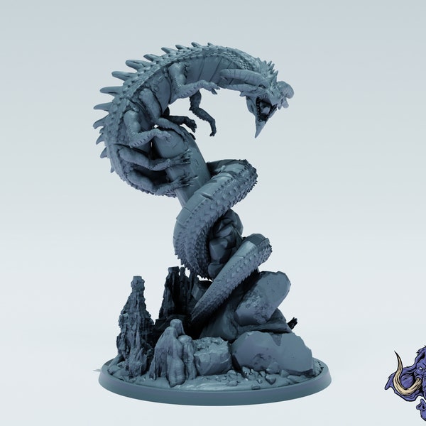 Miniature Behir Dnd Miniatures Dragon - Etsy