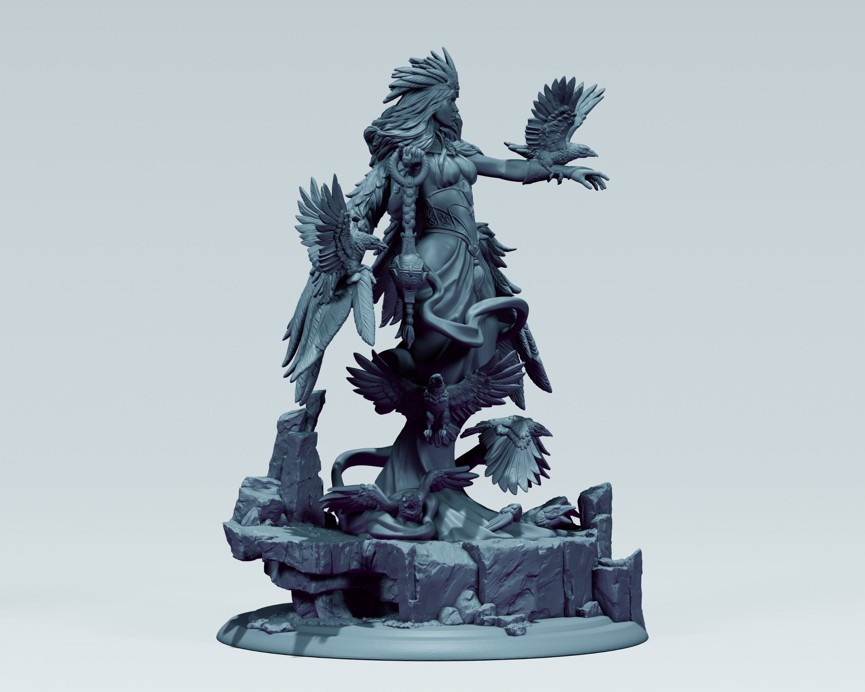 Ravenqueen White Werewolf Tavern Elf Wizard Warlock NPC - Etsy