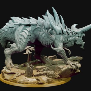 Tarrasque Lord of the Prints Miniature for D&D, Pathfinder, RPG and ...