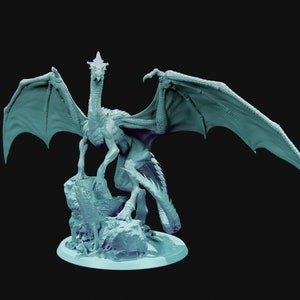 Young White Dragon Miniature for D&D, Pathfinder, Rpgs and Painting ...