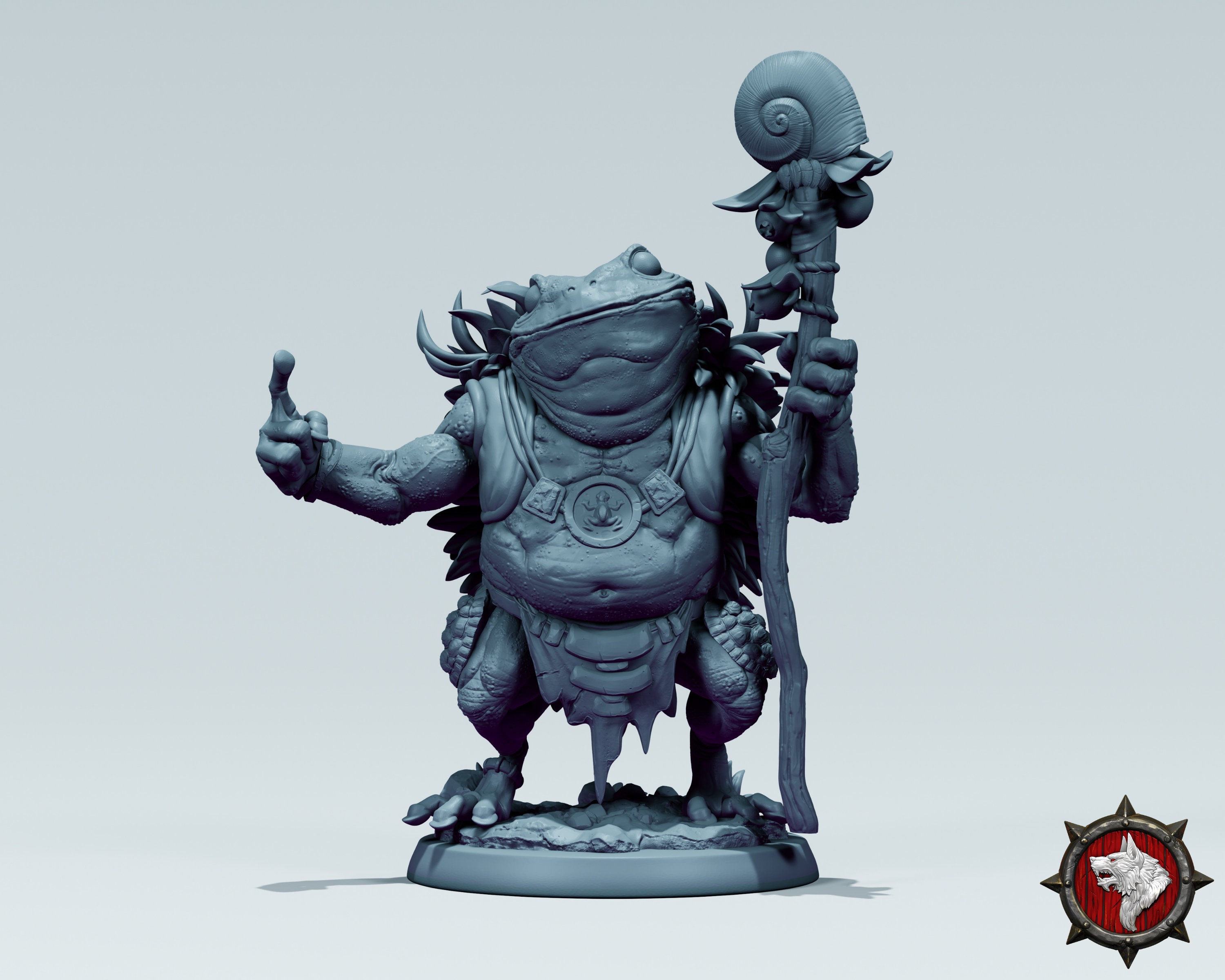 Bullywug Druid Miniature for Dungeons & Dragons Pathfinder - Etsy