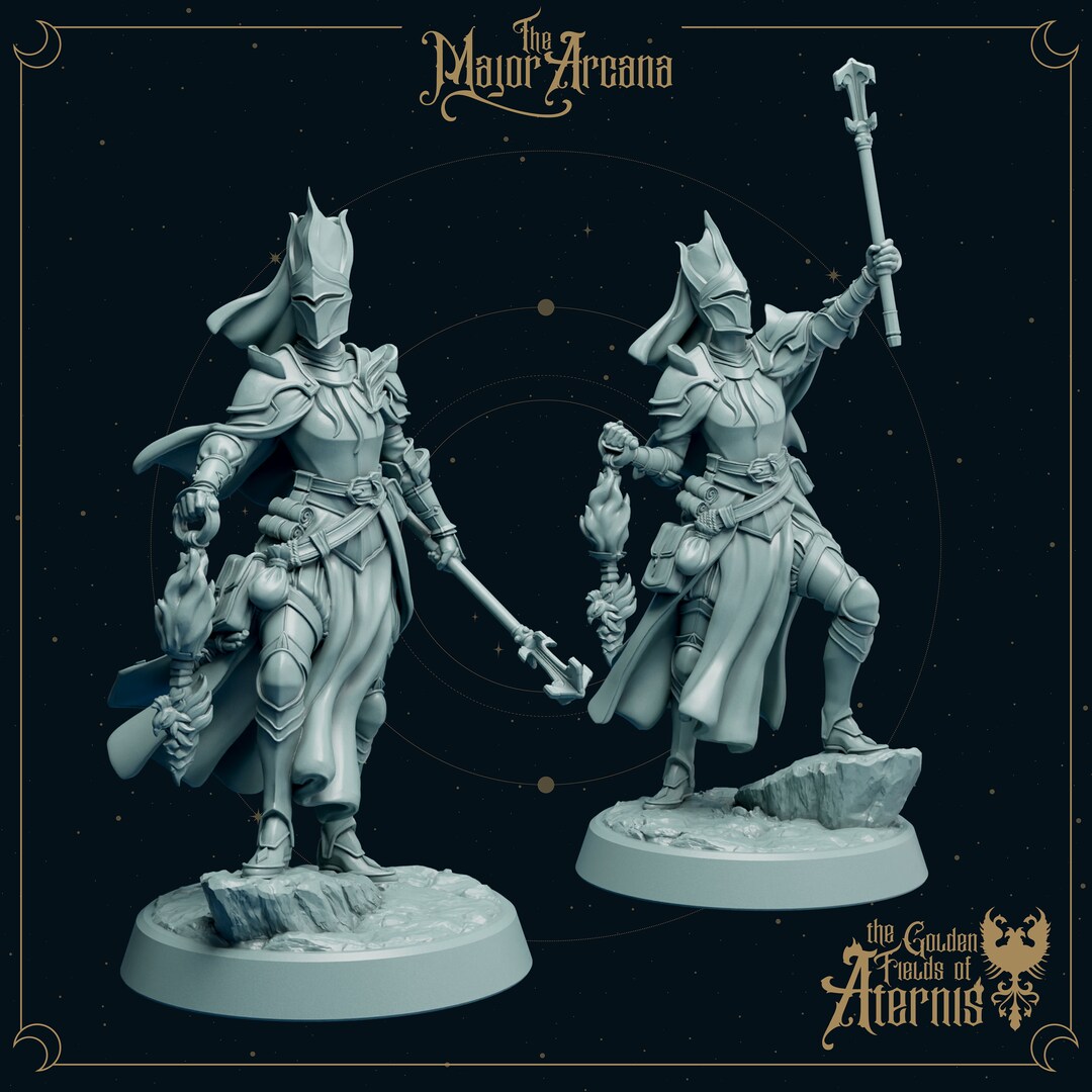 Cleric 2 Poses the Major Arcana Battle Maiden, Paladin Miniature for D ...