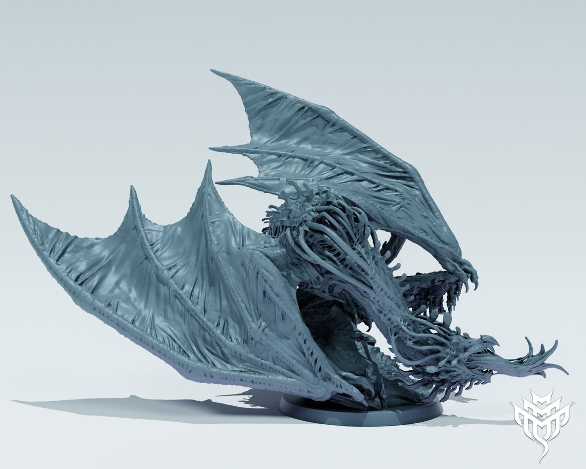Mindflayer Dragon 2 Poses Minimonstermayhem D&D - Etsy
