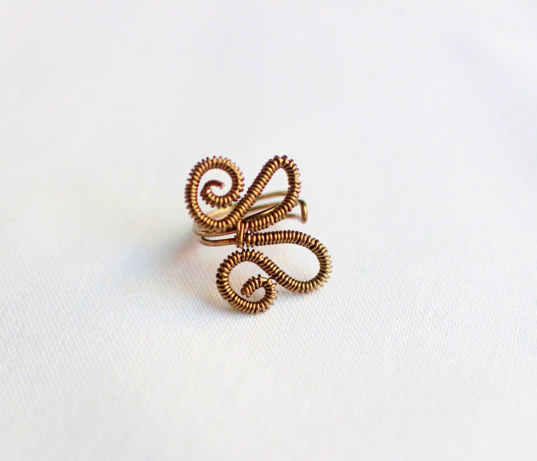 Wire Wrapped Adjustable Ring | Handmade Wire Ring | Adjustable Ring ...