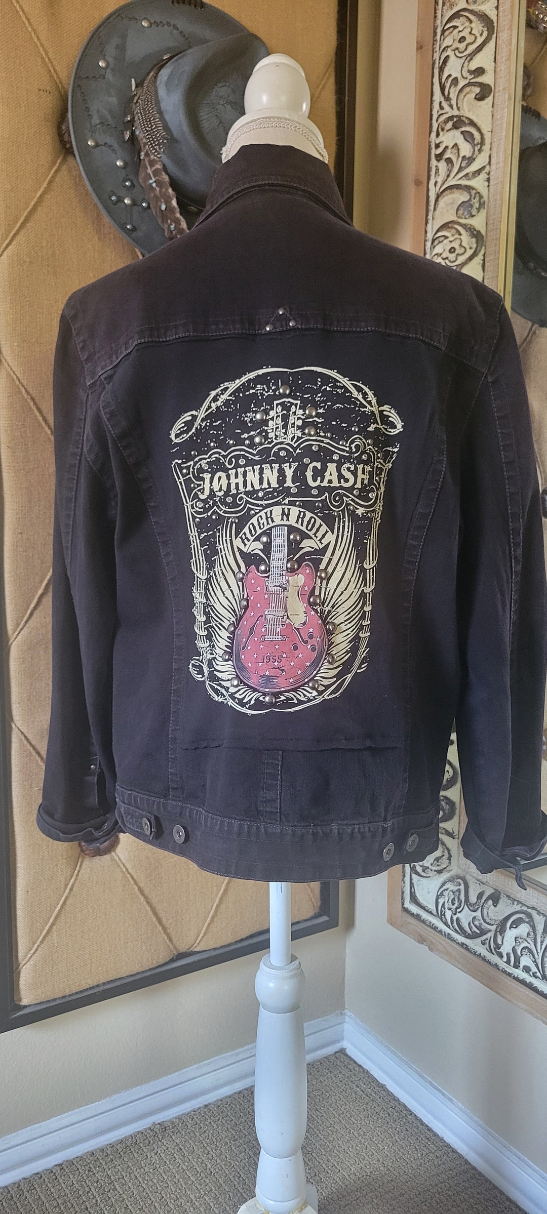 Upcycled Clothing Upcycled Johnny Cash Jacket One-of-a-kind Includes ...