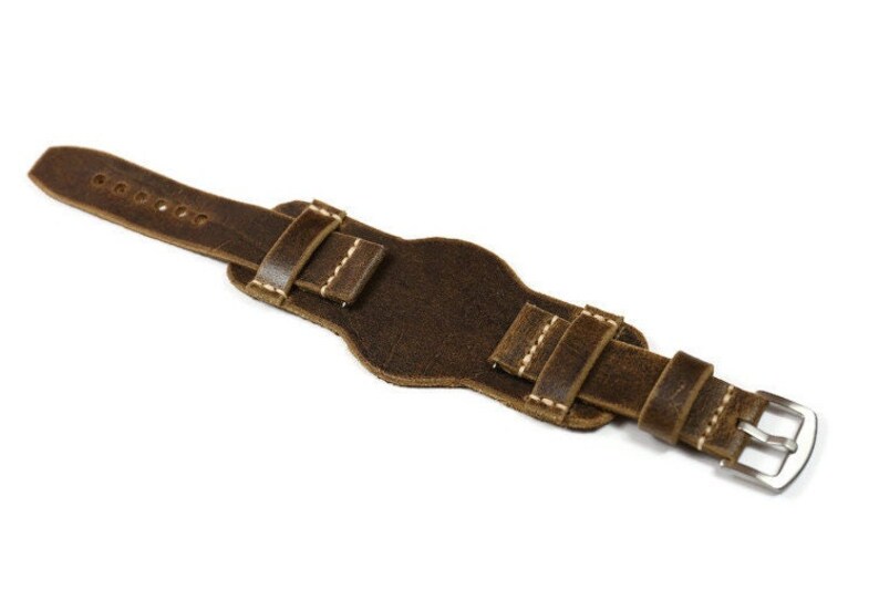 Leather Watch Band Distressed Leather Watch Strap 18mm 20mm | Etsy