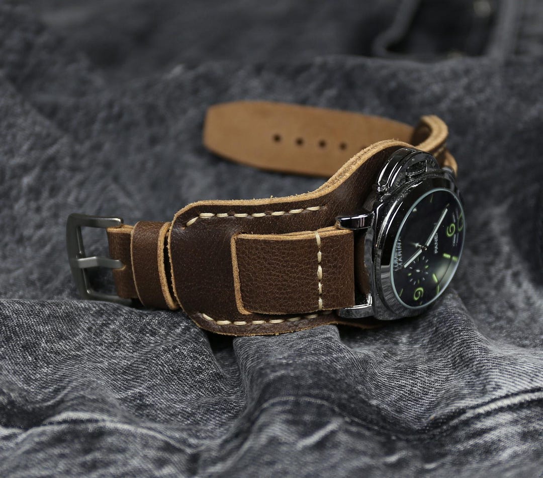 Horween Chromexcel Leather Watch Strap | High-quality Handmade Aviator ...