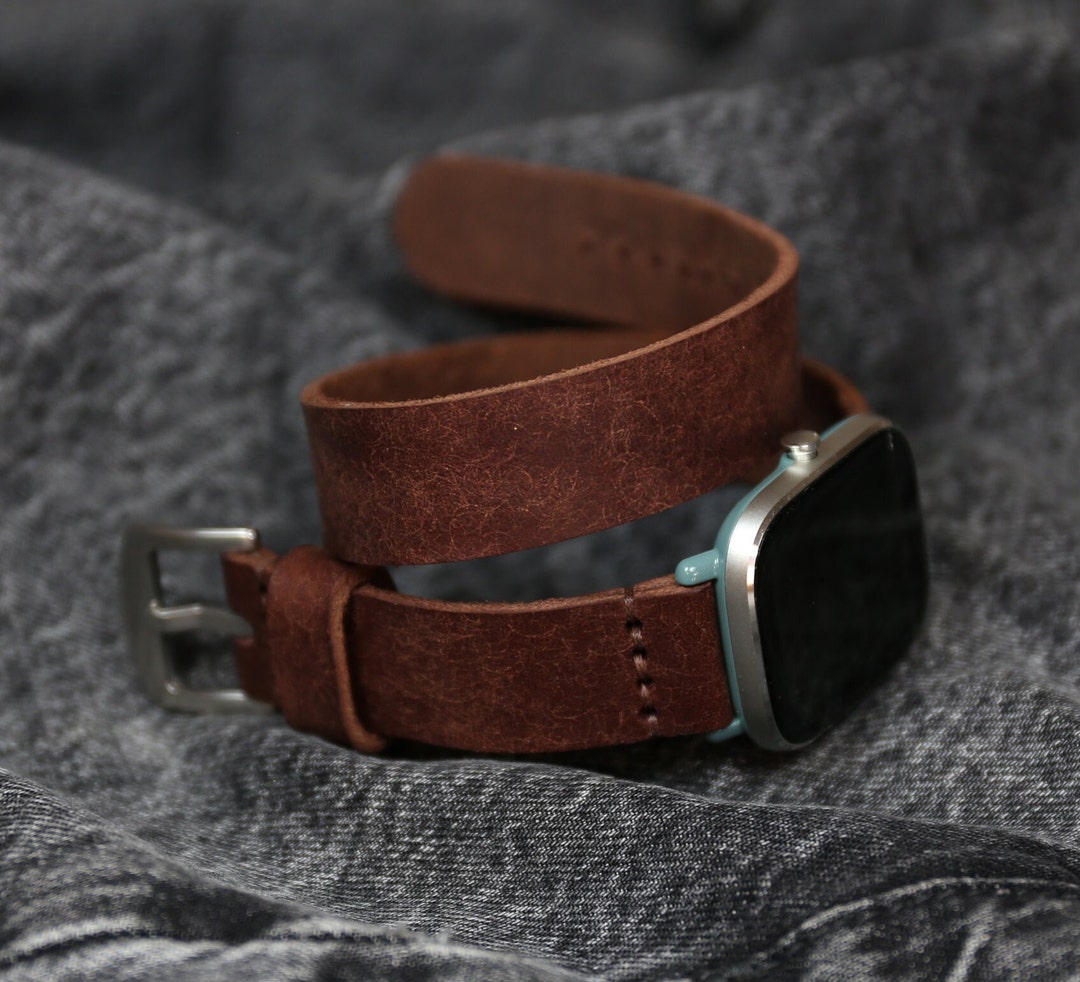 Leather Double Tour Watch Strap Pueblo Leather Wrist Watch - Etsy