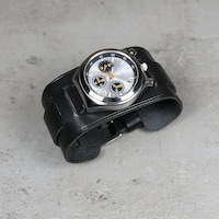 Steampunk Wide Leather Watch Band: Double Buckle Cuff, Custom Lugs - Etsy