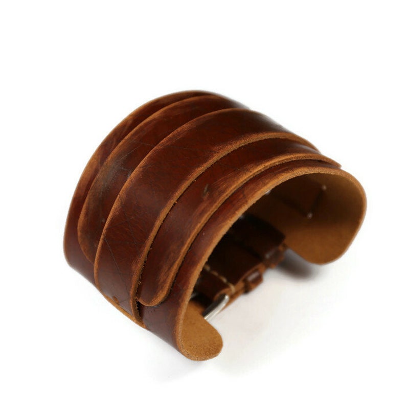 Leather Cuff Watch Women Brown - Etsy