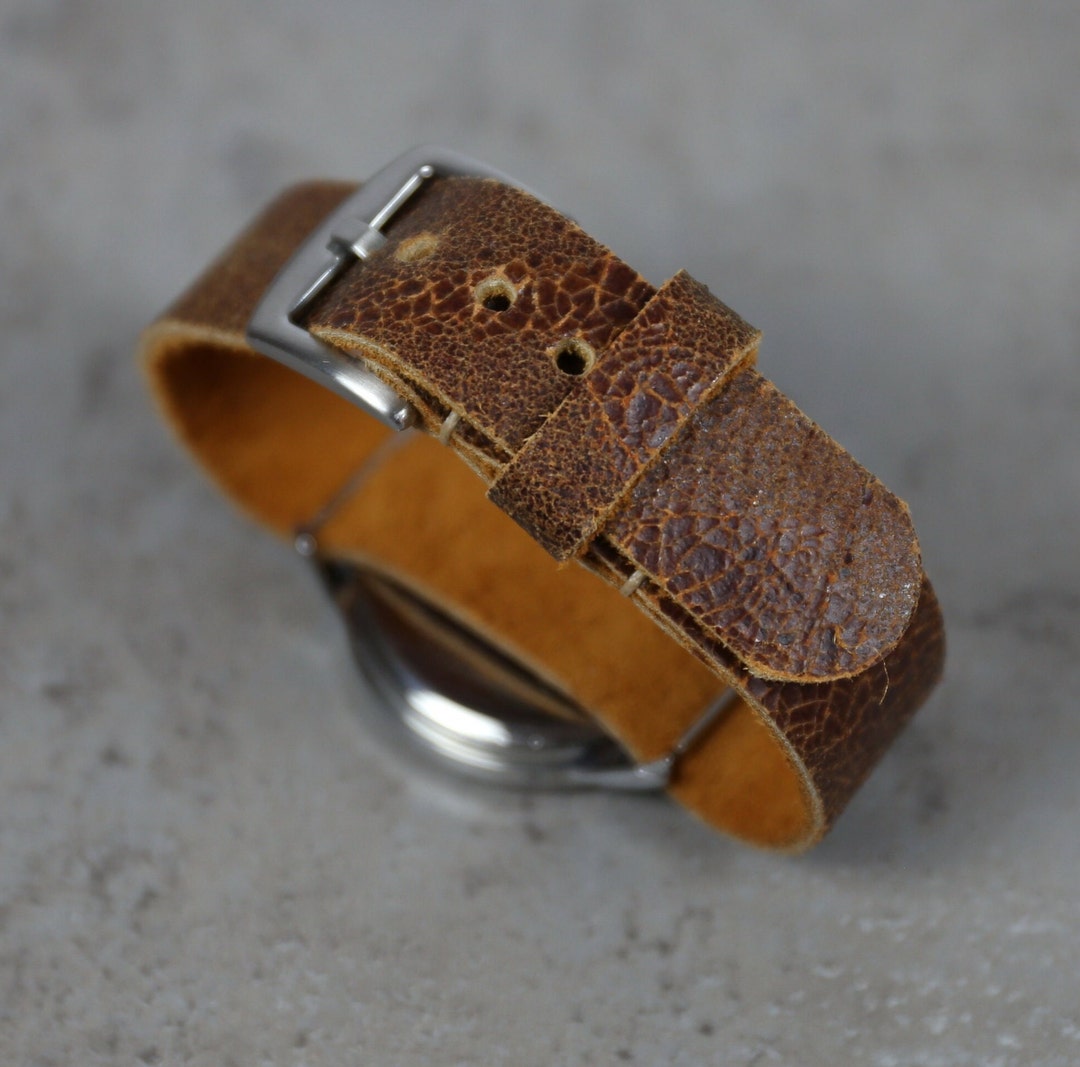 Handmade Leather Watch Band Distressed Leather Watch Strap - Etsy