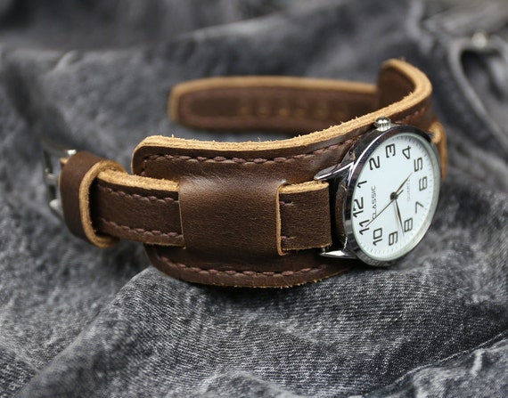 Bund Band Horween Chromexcel Leather Watch Strap 18mm 20mm - Etsy