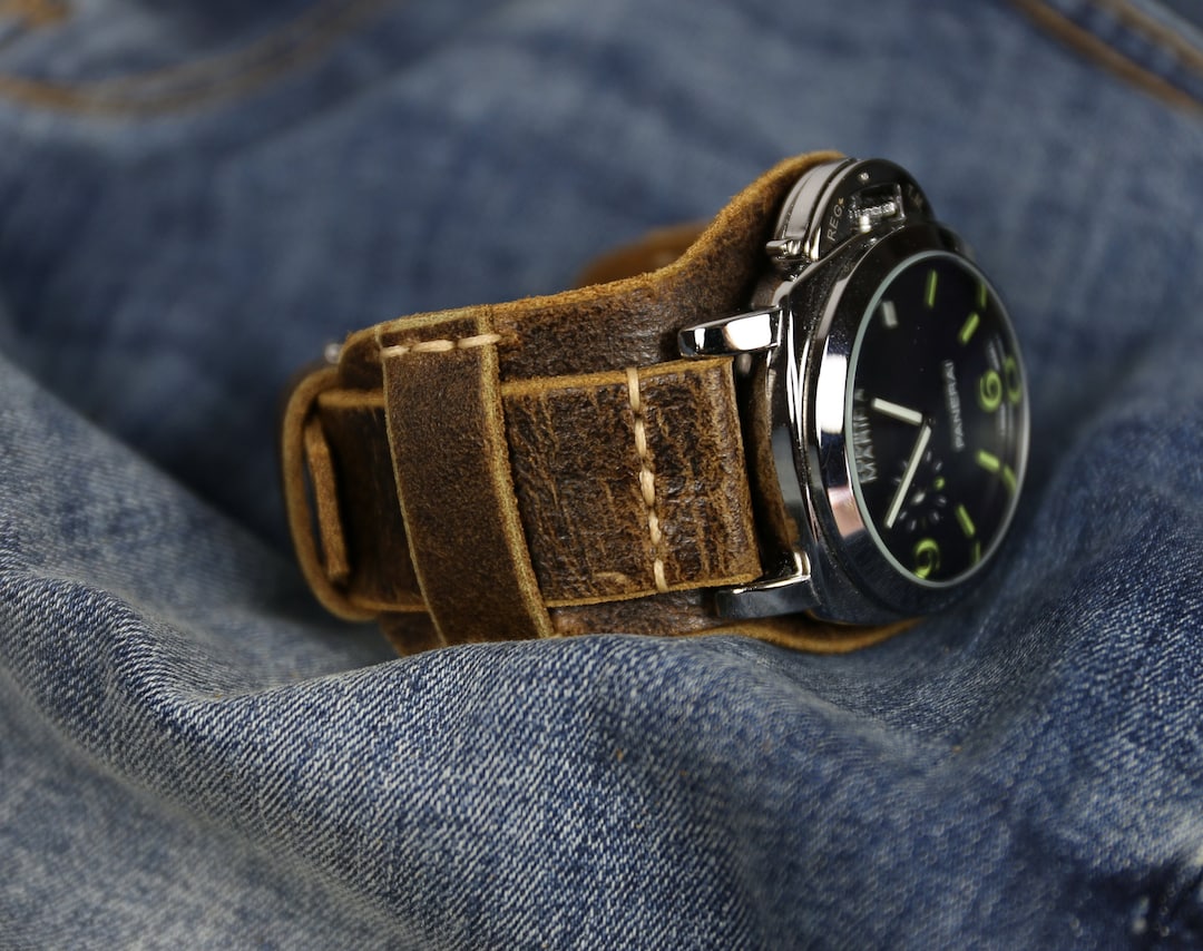 Leather Watch Band, Distressed Leather Watch Strap Aviator 18mm 20mm ...