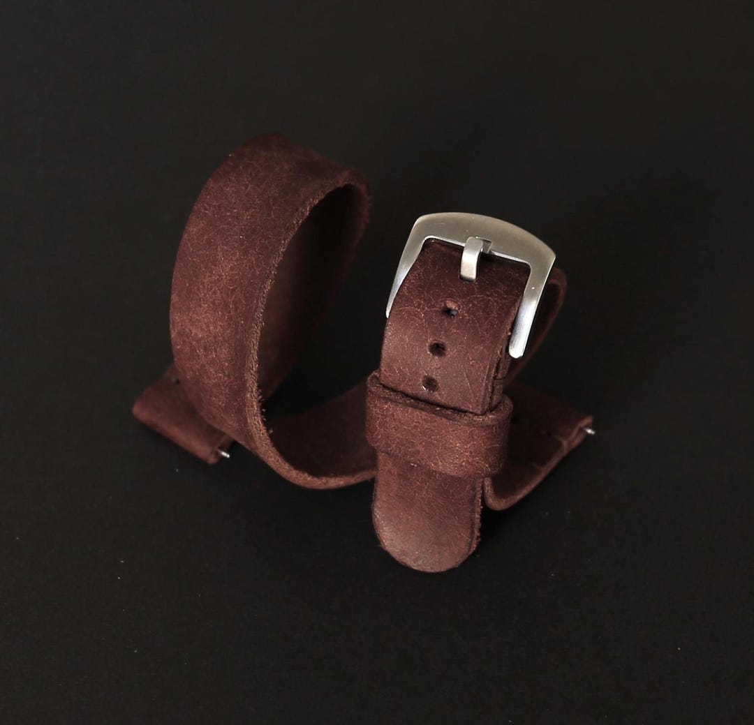 Leather Watch Band 18mm 20mm 22mm 24mm Brown, Handmade Wrap Watch Strap ...