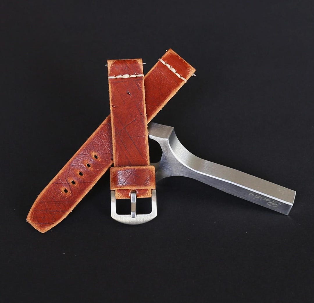 Distressed Leather Watch Strap, Replacement Watch Band Men, Brown ...