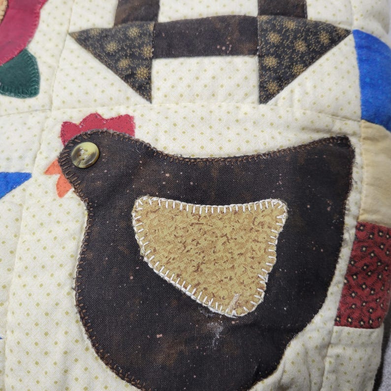 Adorable Vintage Applique Quilted Sampler Pillow - Etsy