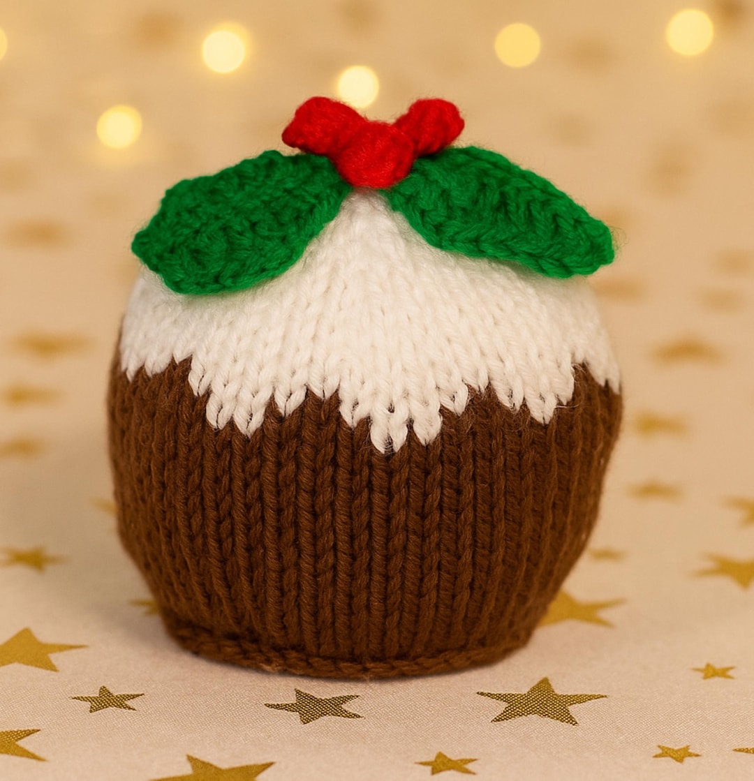 Knitting Pattern PDF Christmas Pudding Chocolate Orange Cover Holly ...