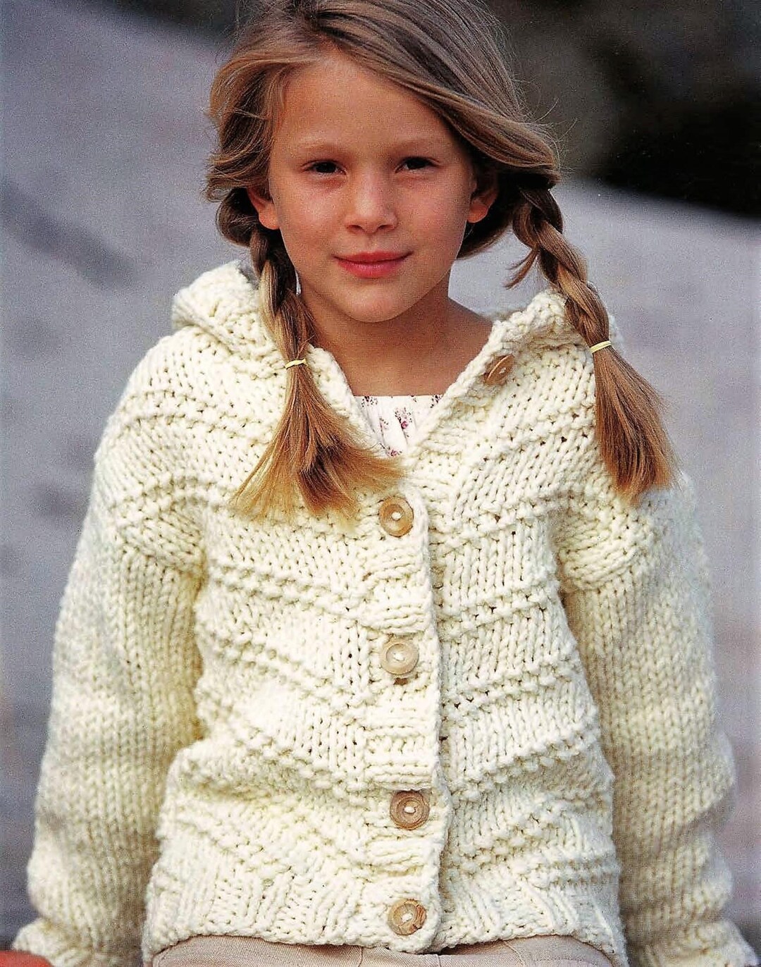 Boys Girls Easy Hooded Jacket Cardigan Coat Knitting Pattern PDF Super ...