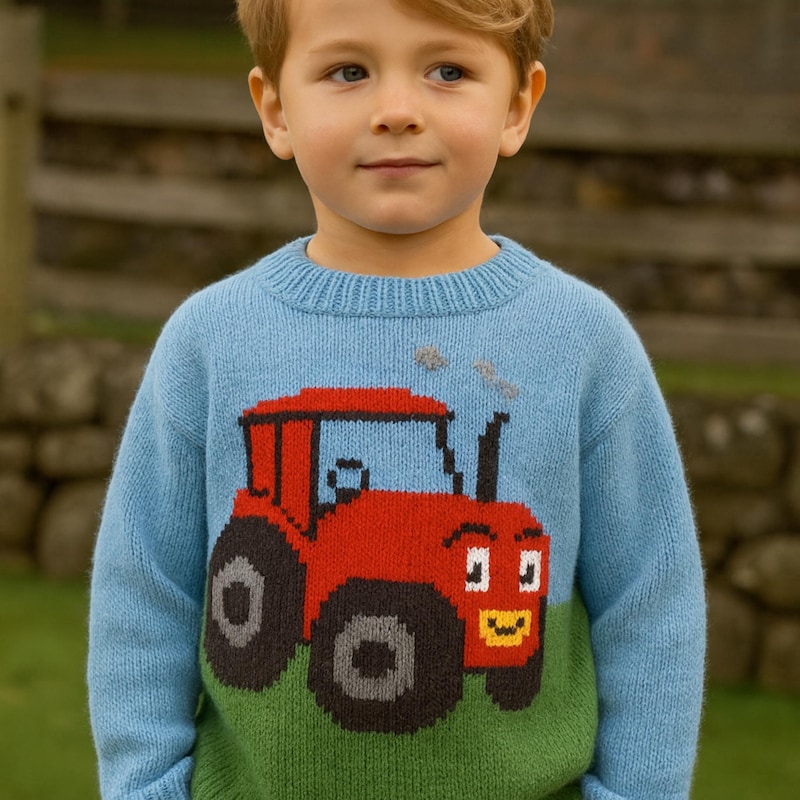 Tractor Kids Jumper - Etsy