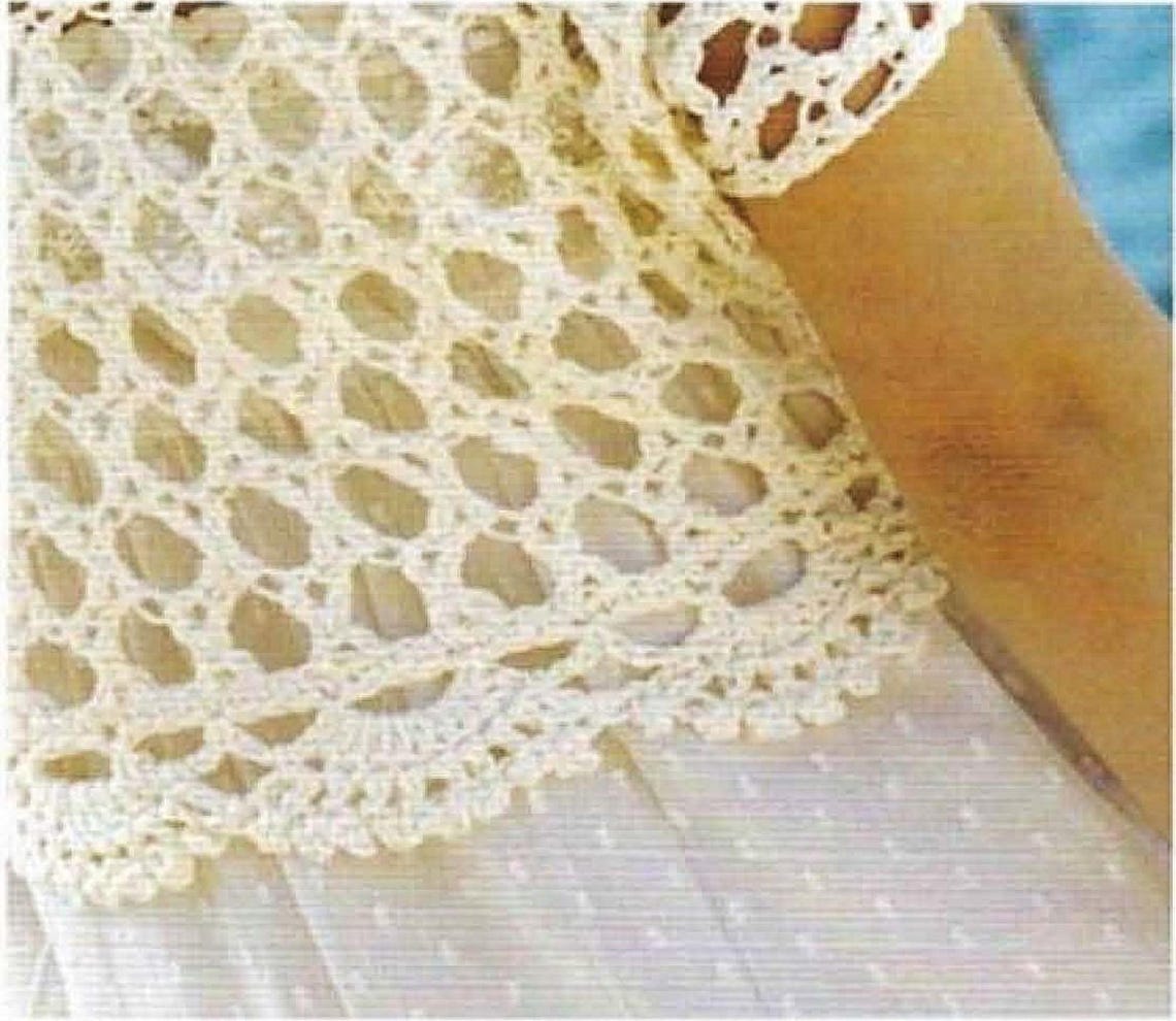 Crochet Pattern PDF Girls Lacy Shrug Mesh Bolero Womens Lace Edge ...