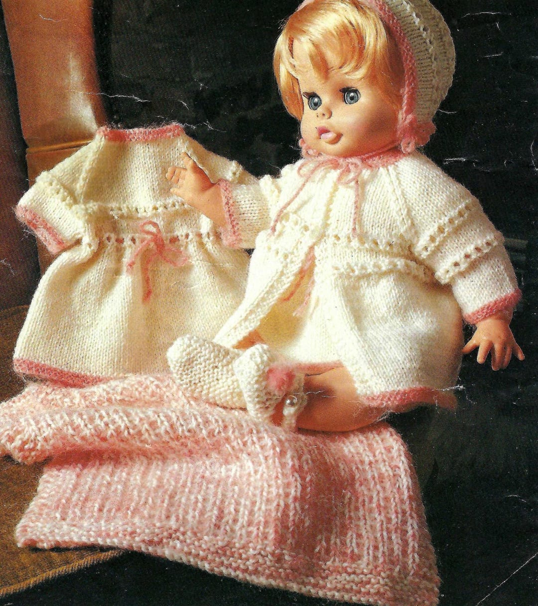 Baby Dolls Clothes Dress Bonnet Shoes Coat Pram Cover Layette Outfit ...