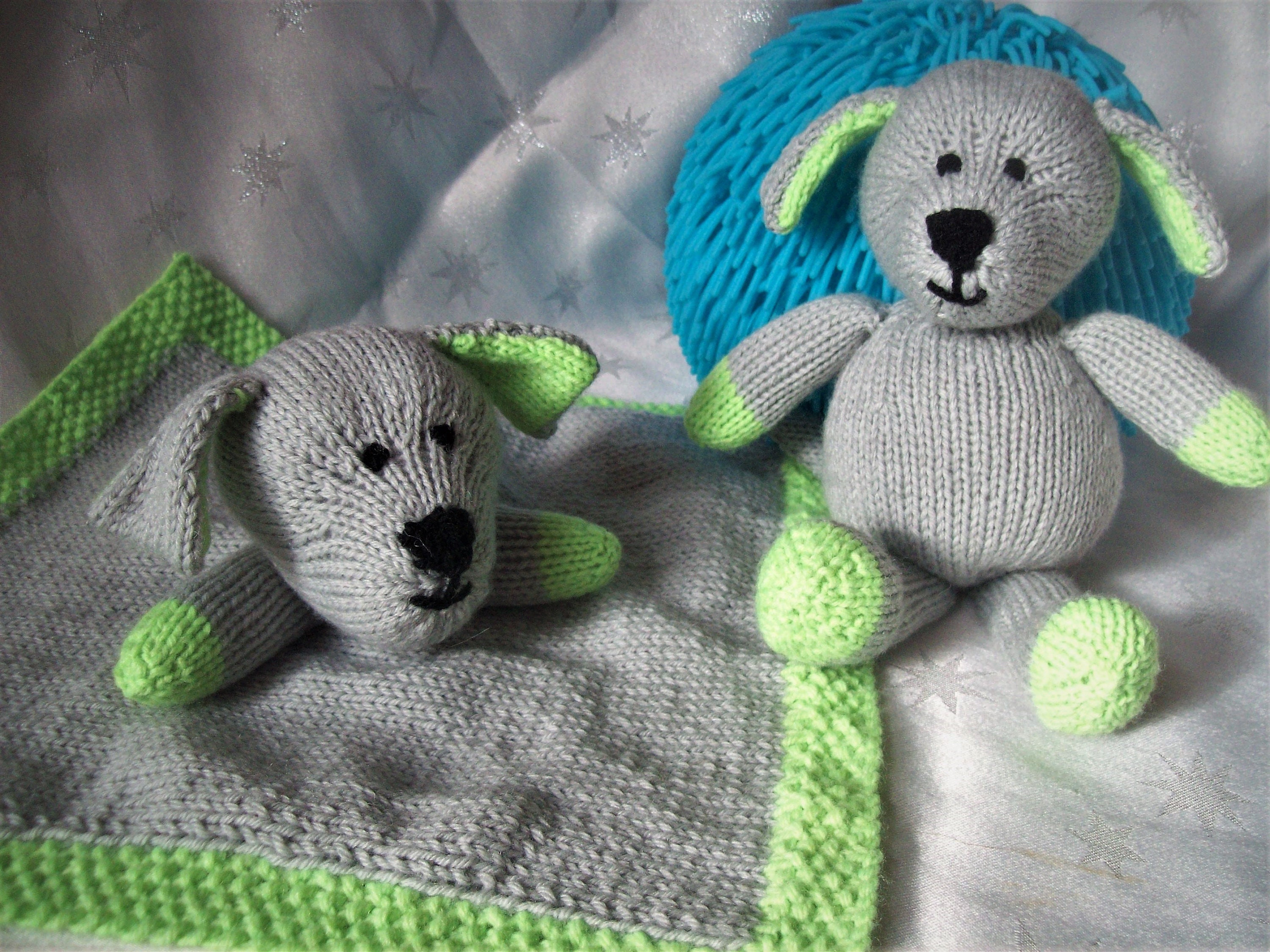 Knitting Pattern PDF Baby Comfort Blanket Comforter Puppy Dog - Etsy UK