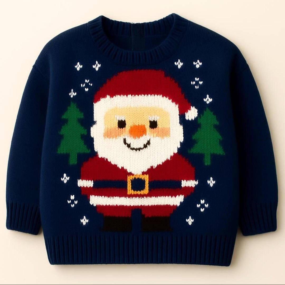 Christmas Santa Sweater Baby Boys Girls Festive Jumper PDF Knitting ...