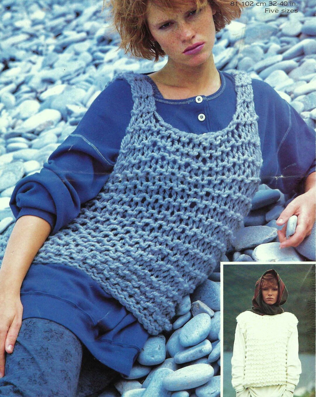 Womens Easy Knit Super Chunky Vest & Sleevess Top Ladies Beginner ...