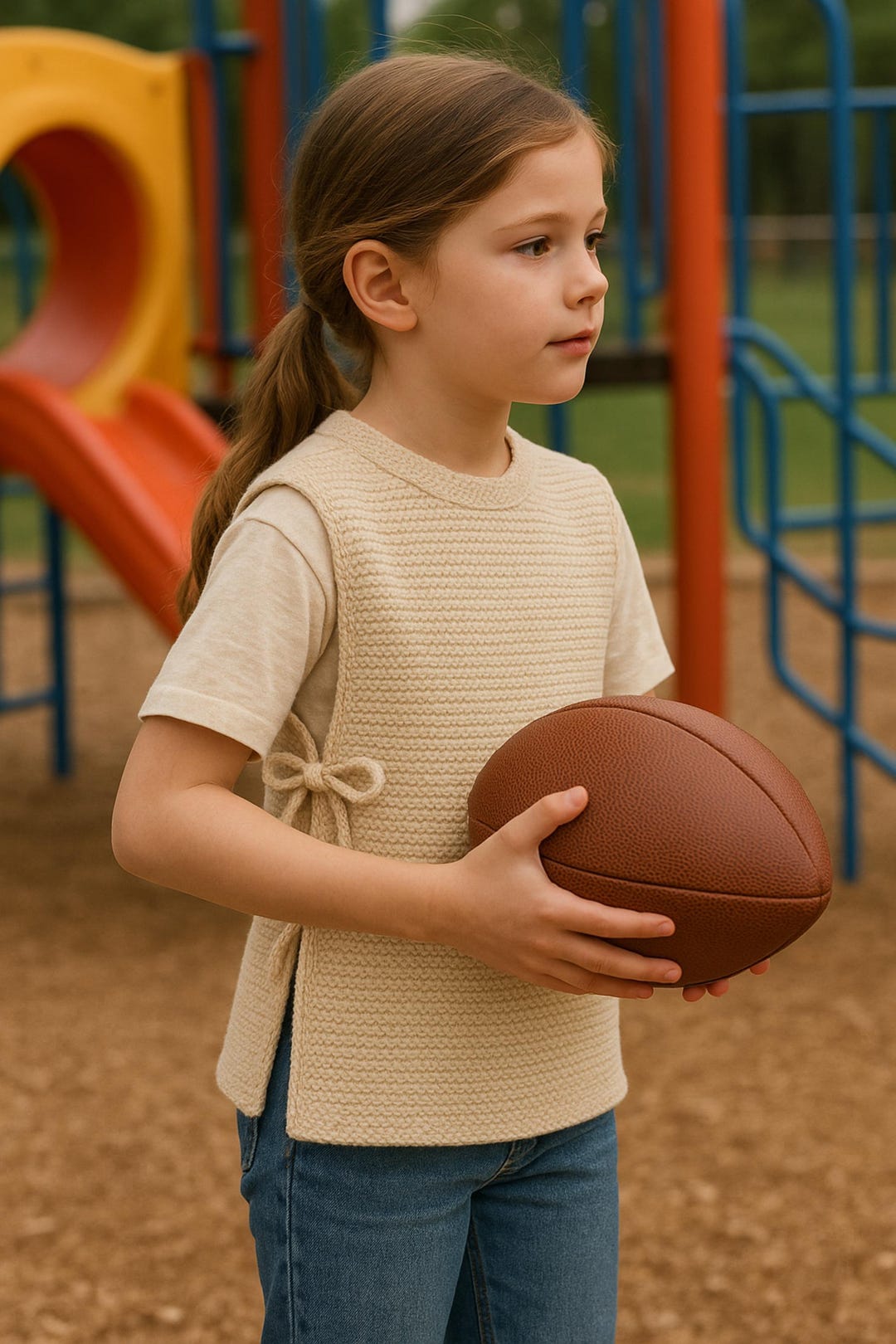 Womens Girls Garter Stitch Tabard PDF Knitting Pattern Easy Knit Childs ...