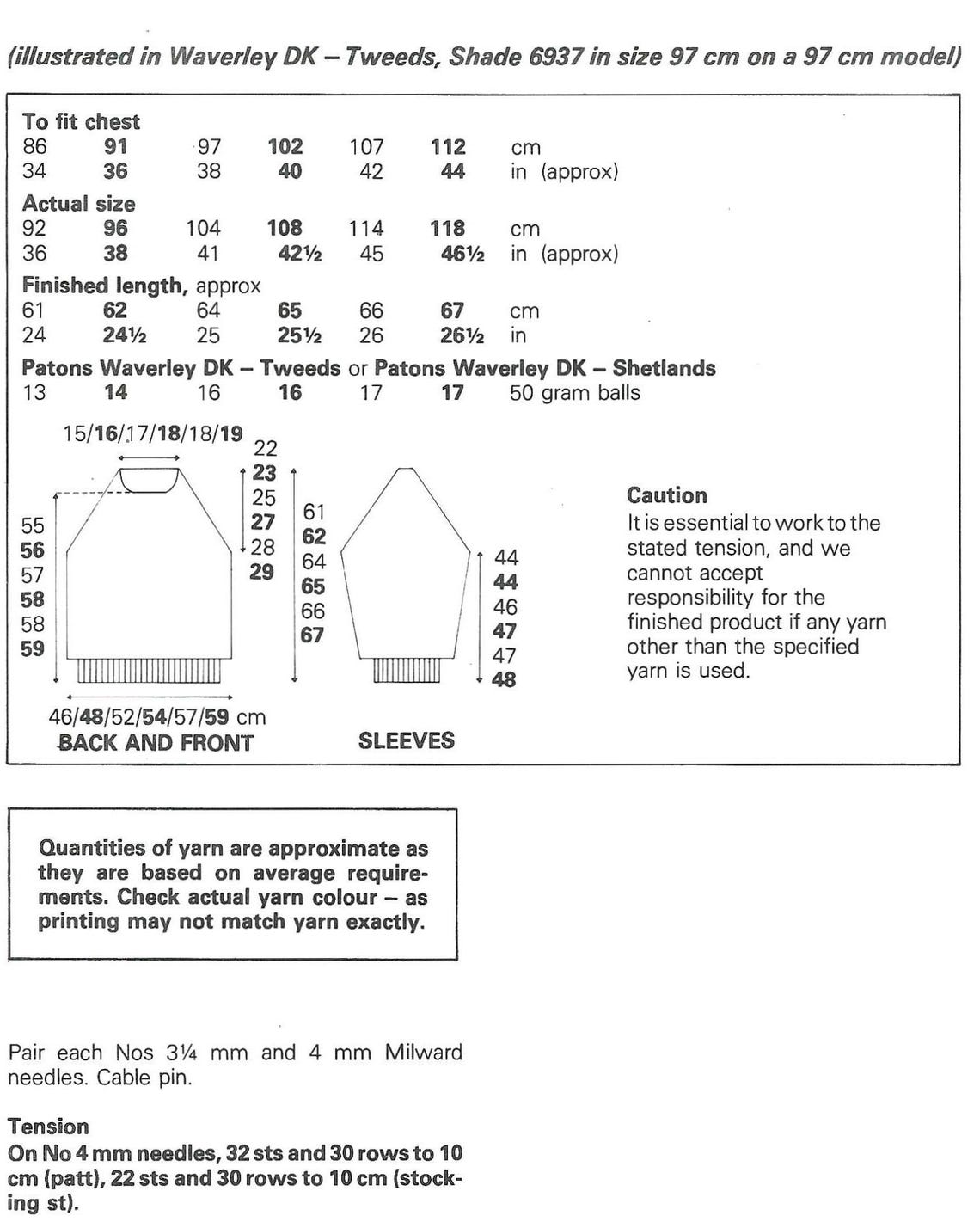 Classic Men's Cable Sweater Tweed Jumper Knitting Pattern PDF Gents ...