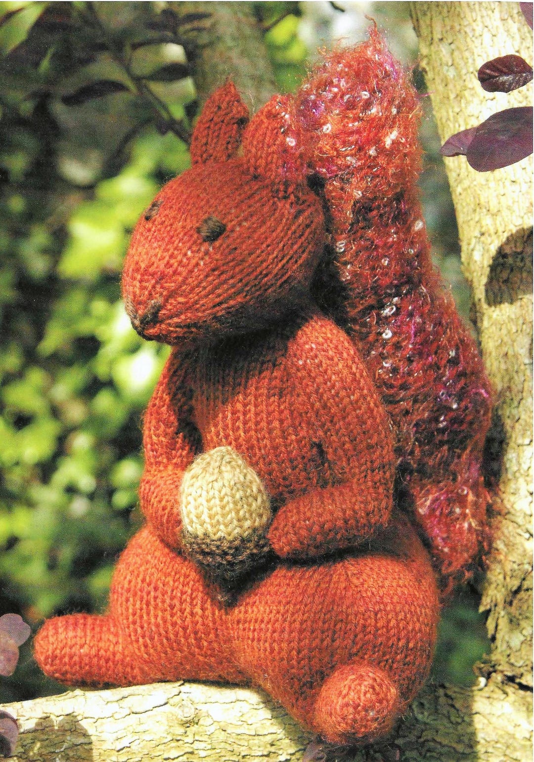 Squirrel Soft Toy PDF Knitting Pattern Girls Boys Woodland Animal DK 8 ...