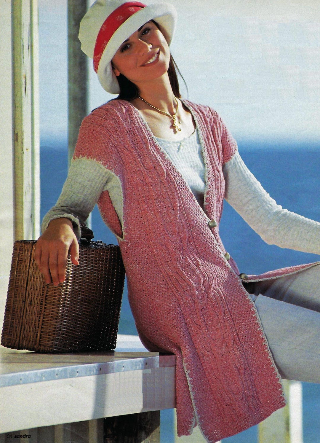 Ladies Long Line Cable Waistcoat Knitting Pattern PDF Womens Sleeveless ...