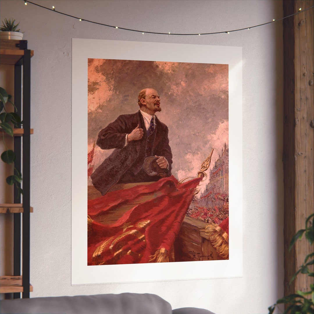 Soviet Lenin Poster, Matte Vertical Poster Print, Communist Decor ...