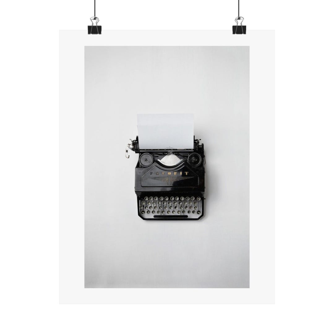 Vintage Typewriter Poster Retro Wall Art Decor Classic Typewriter ...