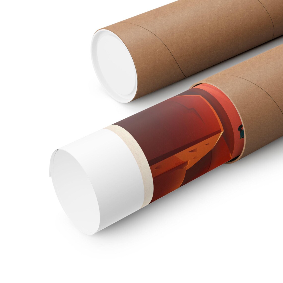 Futuristic 1950s Style Scene Poster Print Retro Sci-fi Wall Art Mid ...