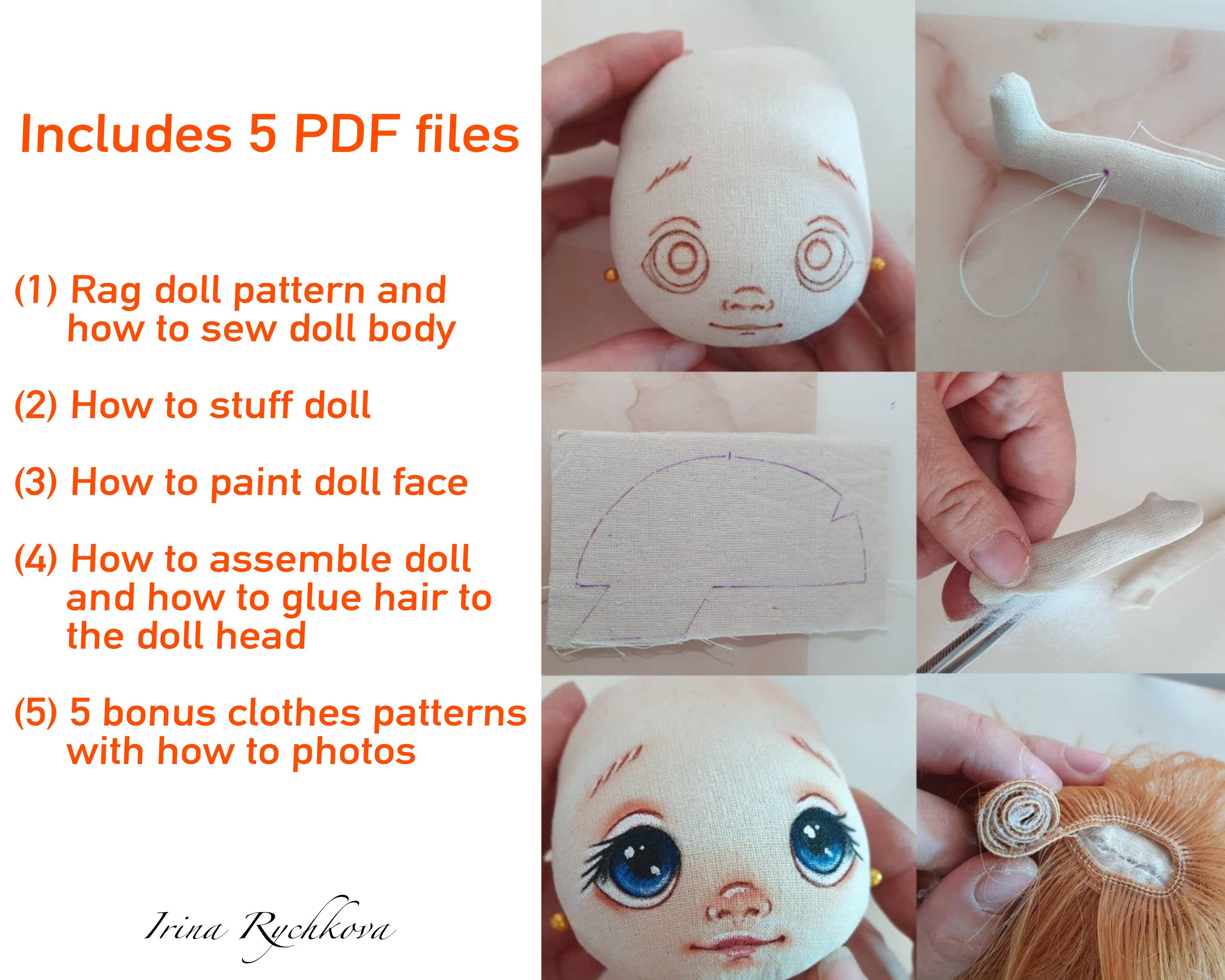 Rag Doll Pattern Cloth Doll Pattern Doll Clothes Pattern Doll - Etsy