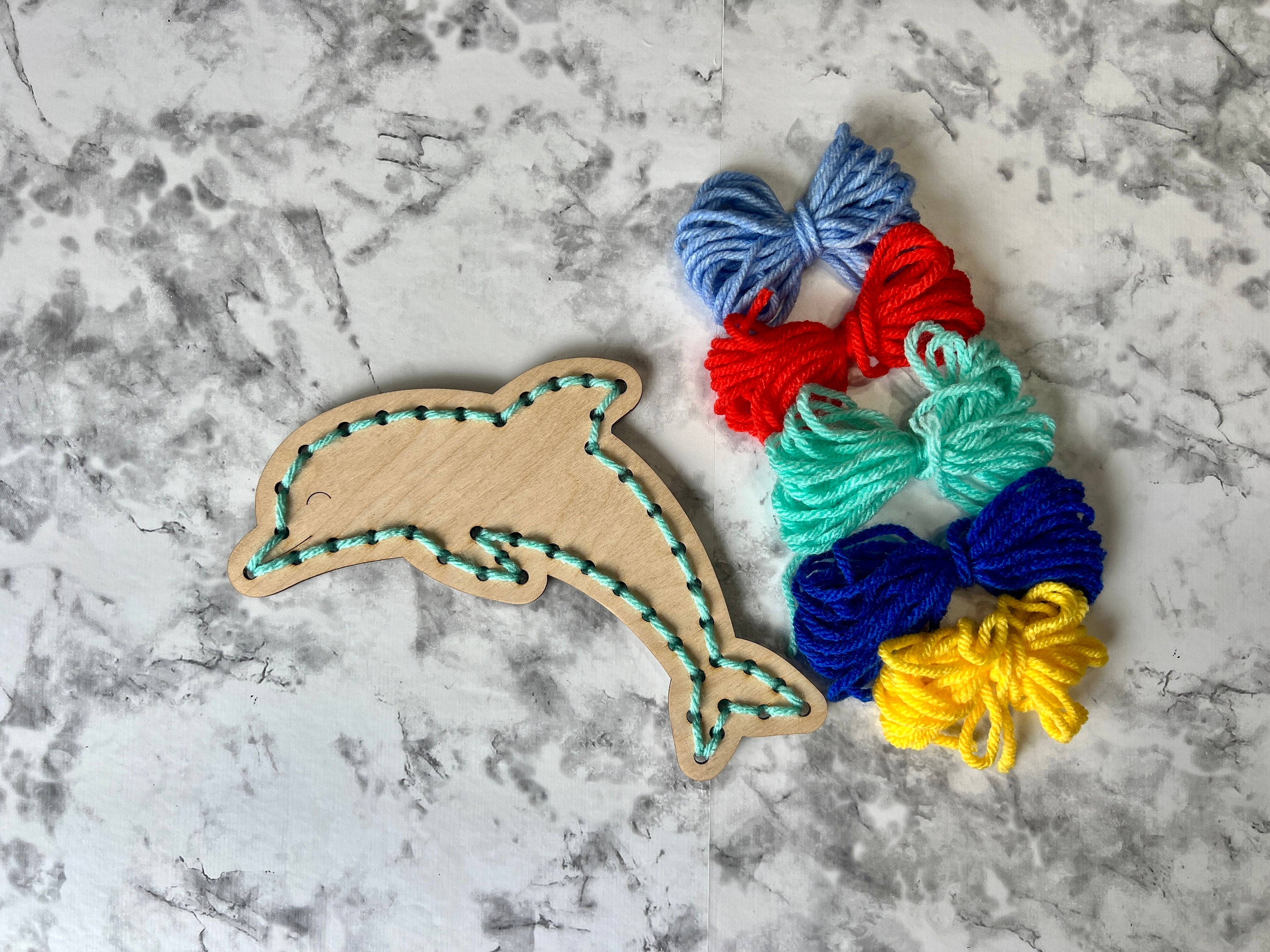 Sea Creatures Kids Yarn Sewing Kit - Etsy
