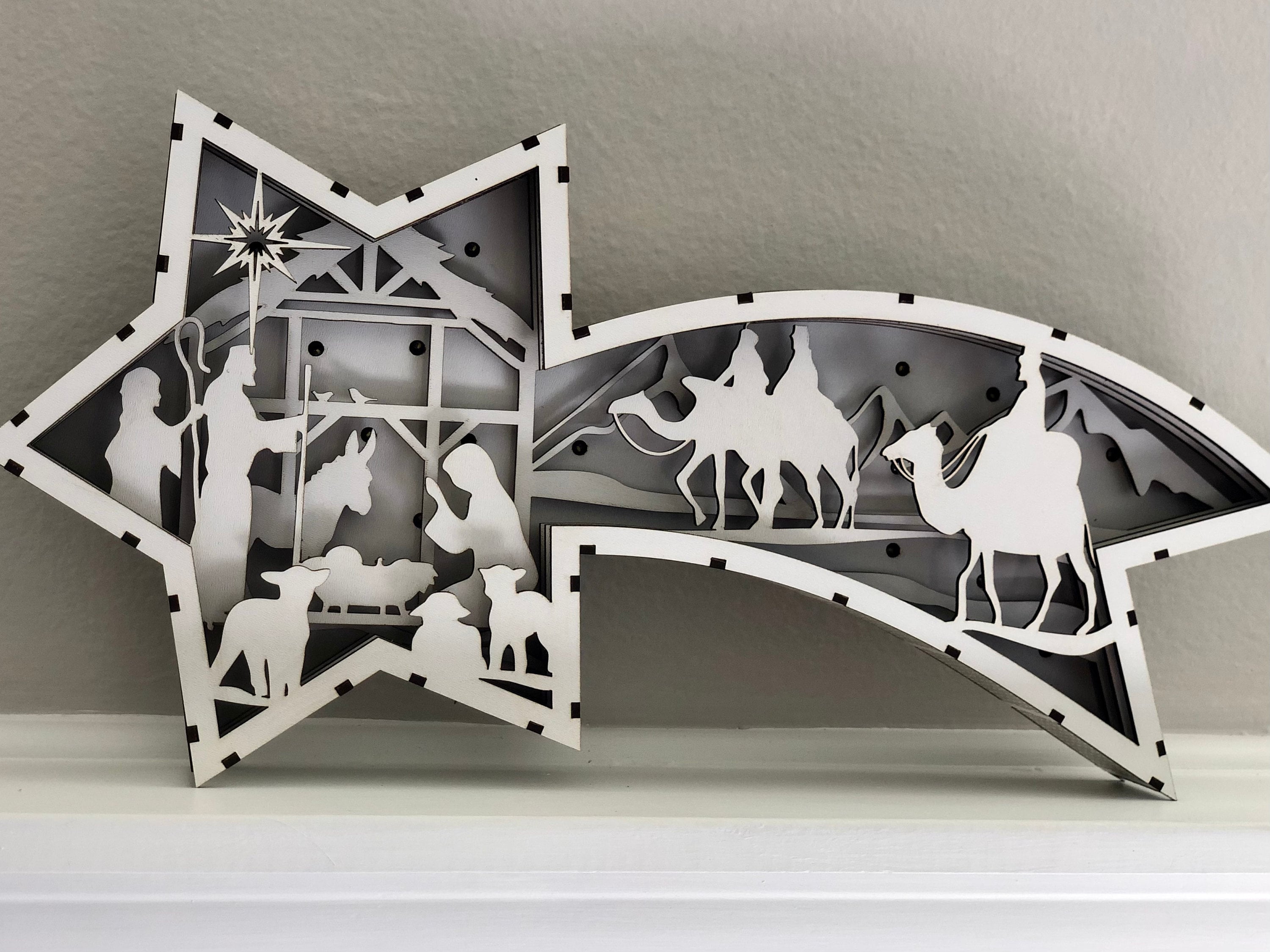 Nativity Shooting Star Light up Box - Etsy